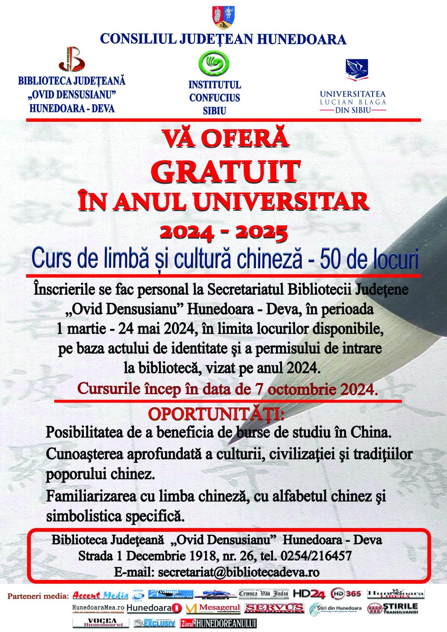 Cursuri gratuite de limba chineză la Biblioteca Județeană - Stiri si ...